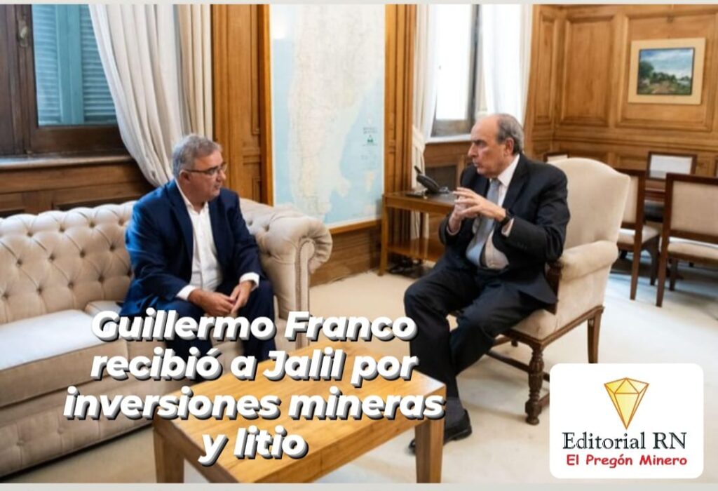 Guillermo Franco recibió a Jalil por inversiones mineras y litio ...