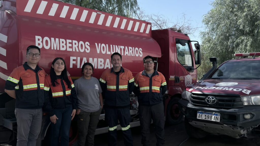 Zijin-Liex; visita de los bomberos voluntarios de Fiambalá a la planta ...
